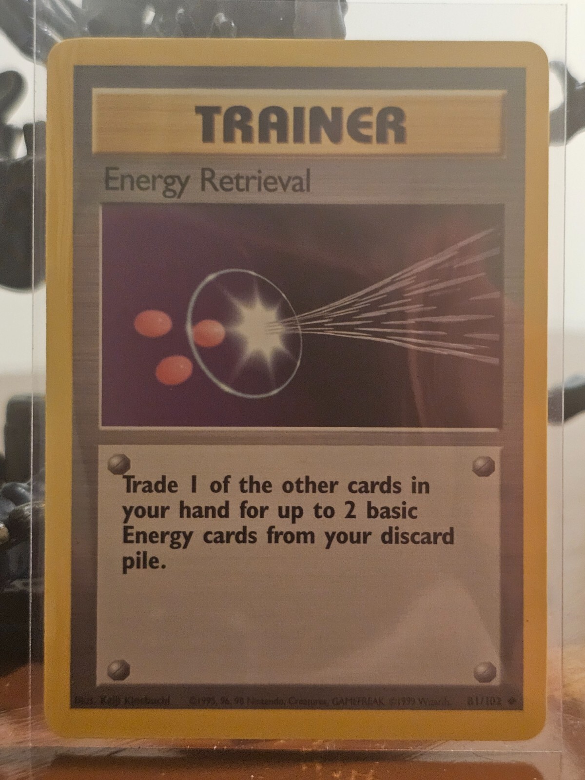 1999 Pokemon Energy Retrieval Base Set 81/102 Shadowless Trainer Card ...