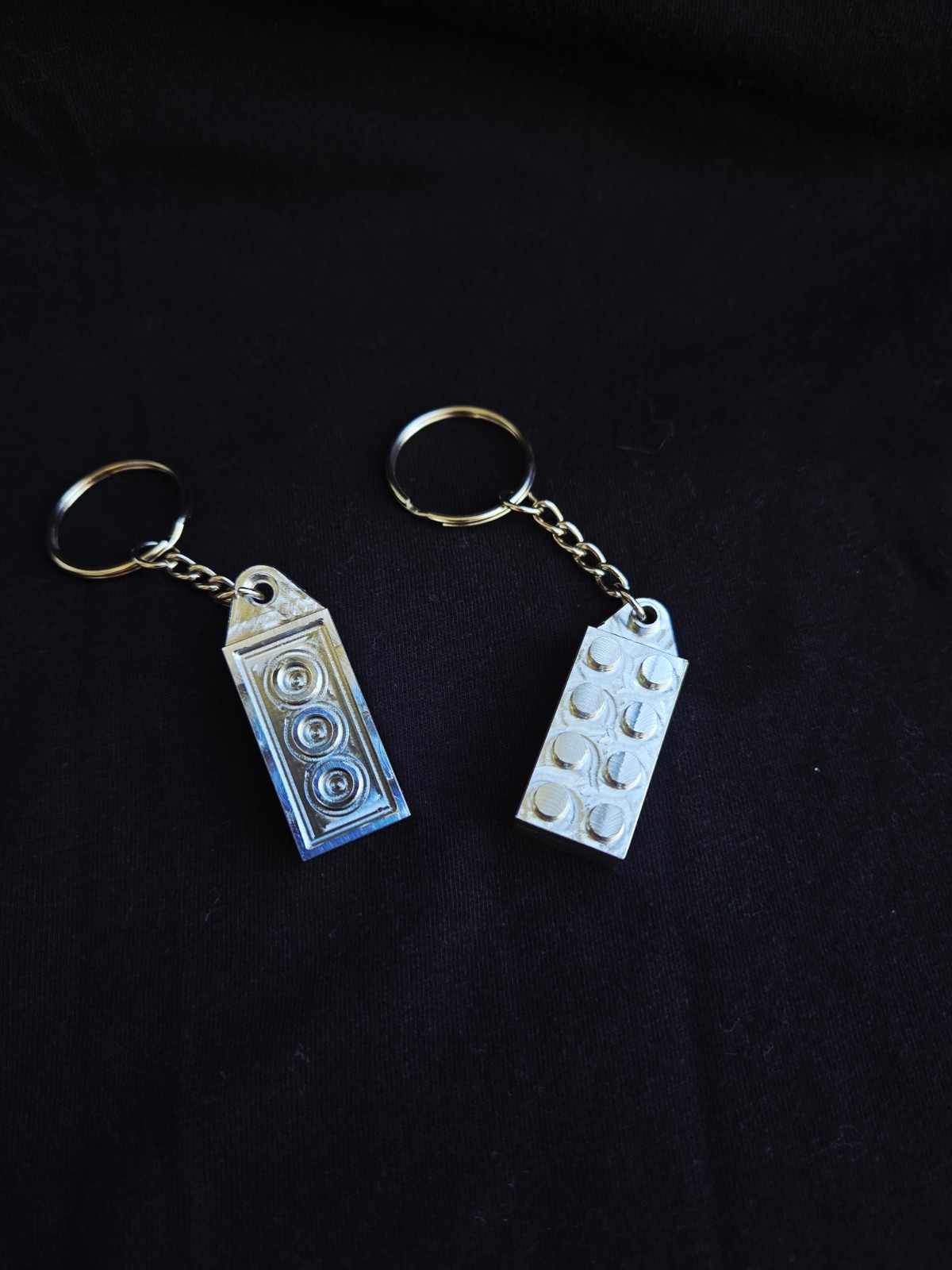 cnc aluminum metal brick keychain | eBay