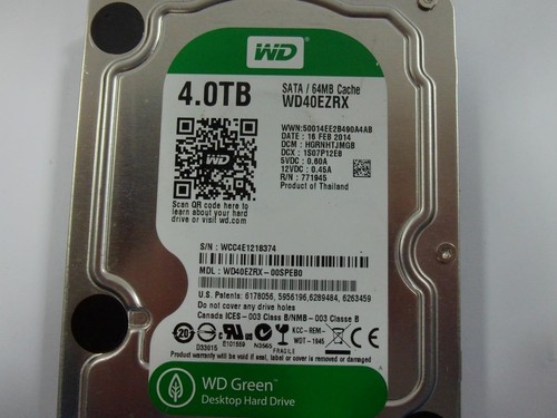 Western Digital WD40EZRX-00SPEB0 4TB SATA / 64MB Cache 3.5" Desktop ...