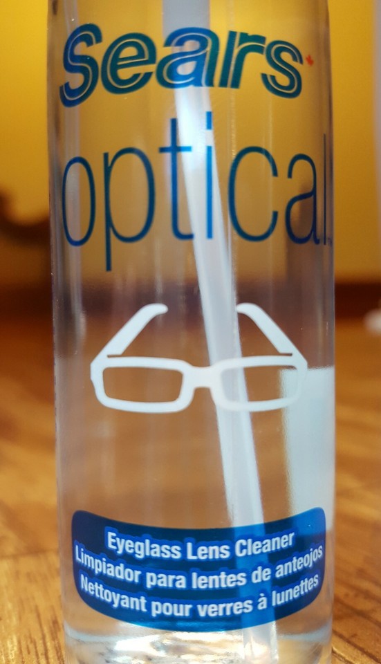 Sears Optical Eyeglass LENS CLEANER, 4oz. - (2) 2oz. Spray Bottles ...