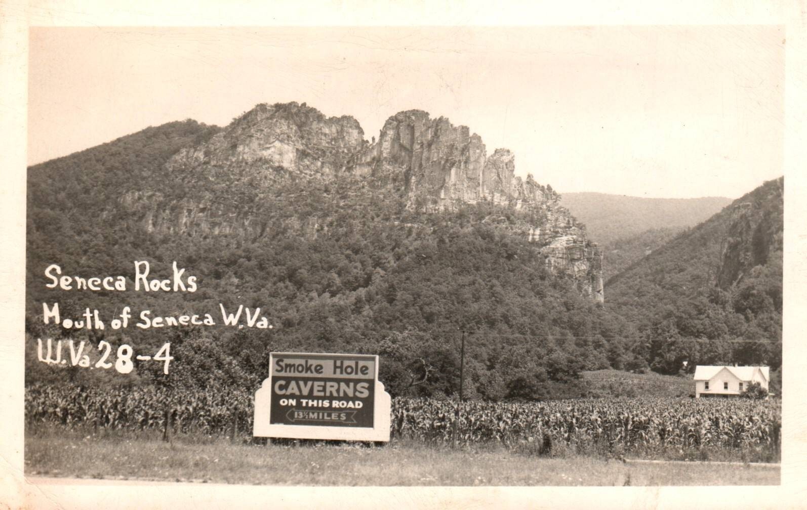 Seneca Rocks Mouth of Seneca W. Va. Smoke Hole Caverns RPPC Vintage ...