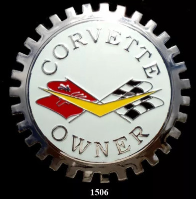 CAR GRILLE EMBLEM BADGES - CHEVY/CHEVROLET CORVETTE OWNER | eBay