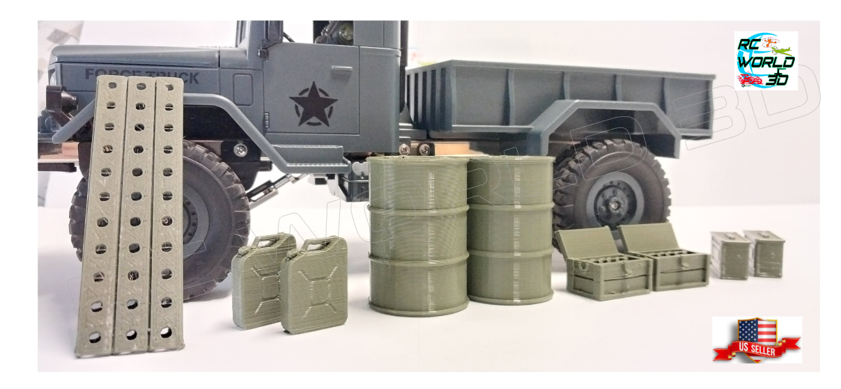 1:16 SCALE MILITARY RC TRUCK ACCESSORIE PACK 4X4/6x6 WPL FAYEE Similar ...