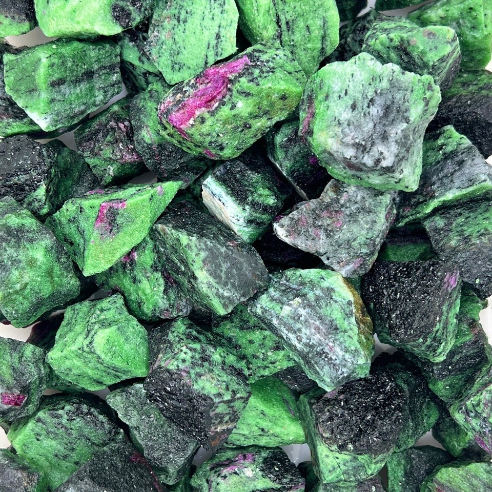 Raw Rough Ruby Zoisite Stone Chunk Healing Energy Crystal Mineral Rock ...