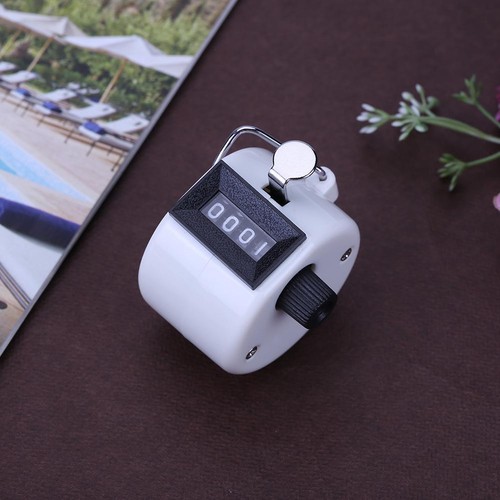 Clicker Counter 4 Digit Number Counters Plastic Shell Hand Held(White ...