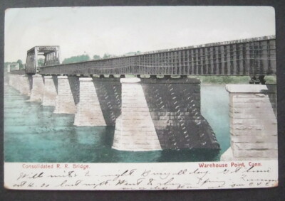 Consolidated RR Bridge Warehouse Point CT Springfield News Co 6779 UDB ...