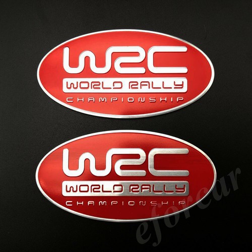 2x Metal WRC World Rally Championship Car Trunk Emblem Badge Decal ...