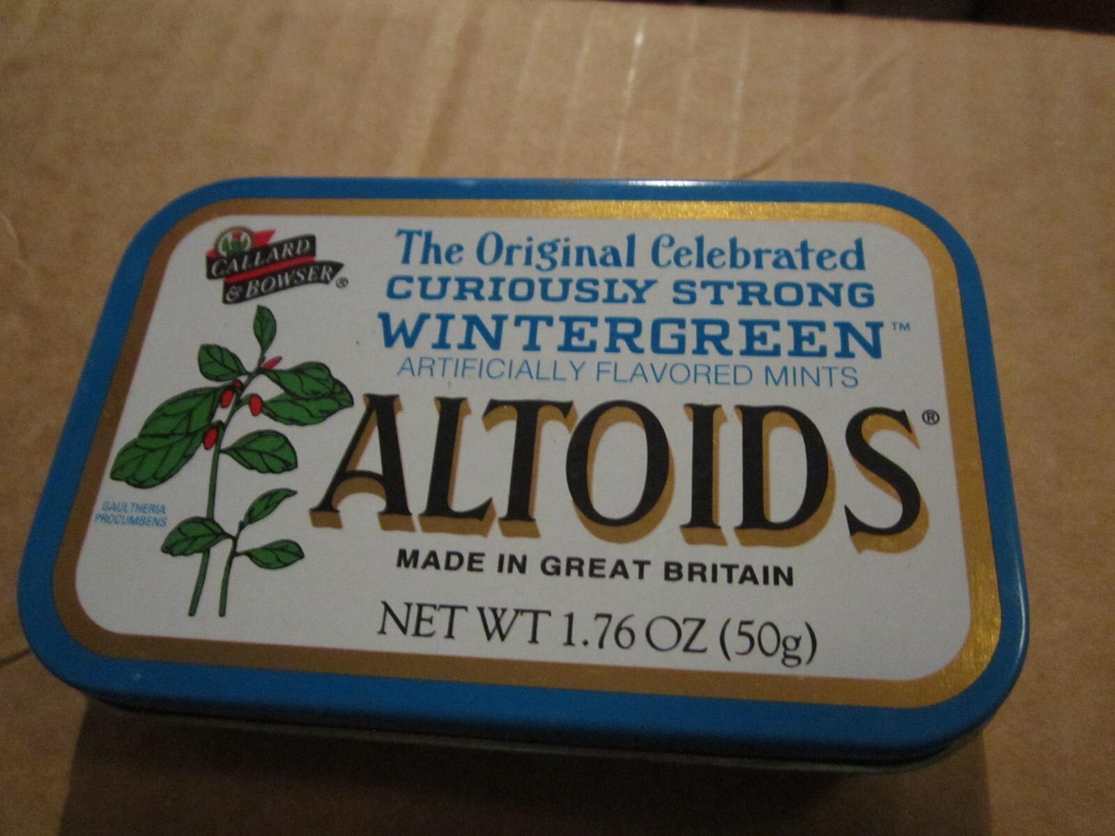 Altoids Wintergreen Vintage Flat Top (EMPTY TIN) Very Rare Collectible ...