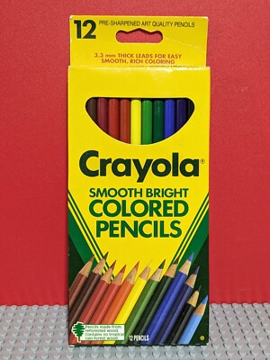 Vintage 1990 CRAYOLA Smooth Bright Colored Pencils 12 Pack NEW OLD ...