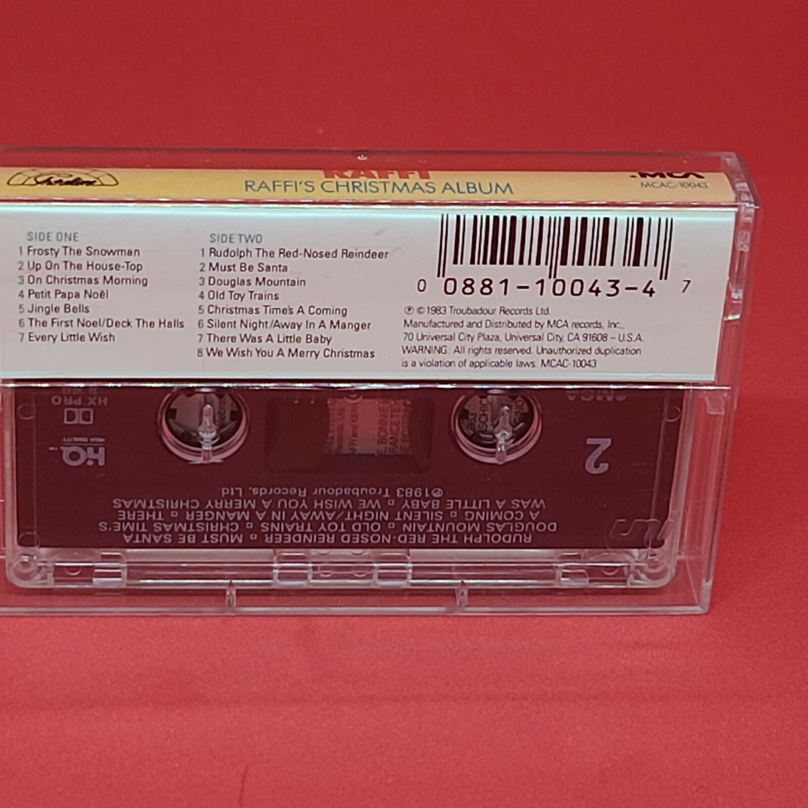 Raffi's Christmas Album Cassette Children's Music MCA/Troubadour ...