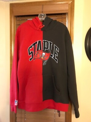 STAPLE Tampa Bay Buccaneers Adult Black/Red Hoodie Size LARGE NWT FAST ...