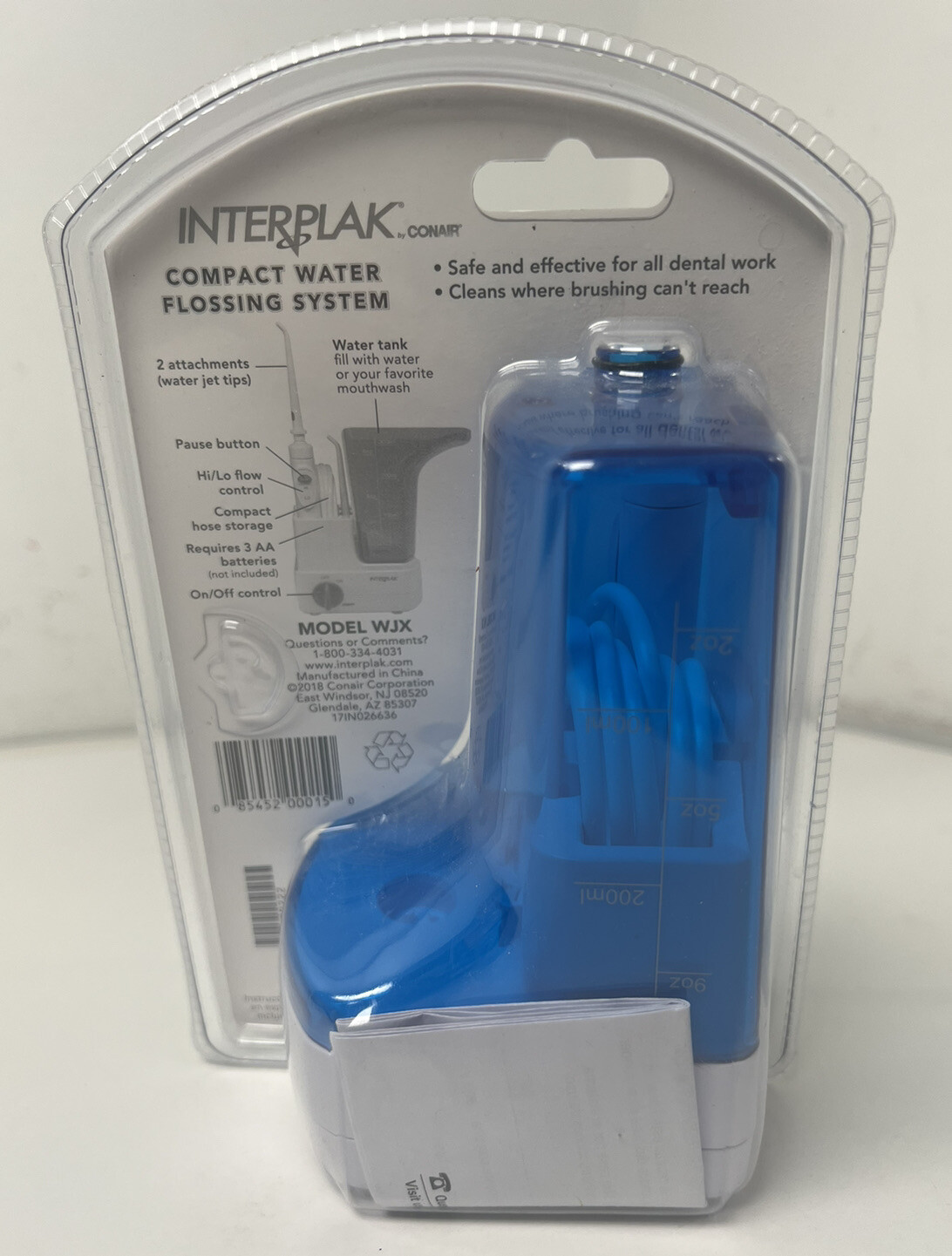 Interplak by Conair Compact Water Jet Pick Flossing System Cordless ...