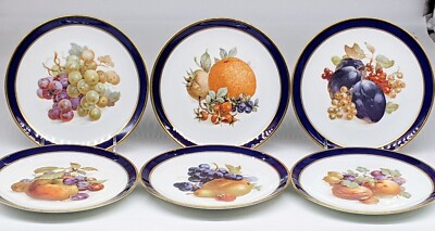 SET 6 Echt Cobalt Bavaria Schumann Arzberg E&R BOUNTIFUL plate | eBay