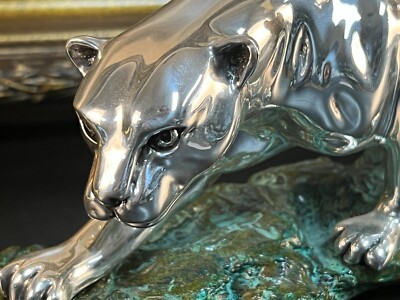 L'Argenta Silver Plated 16"" Panther Sculpture LE 384/500 | eBay