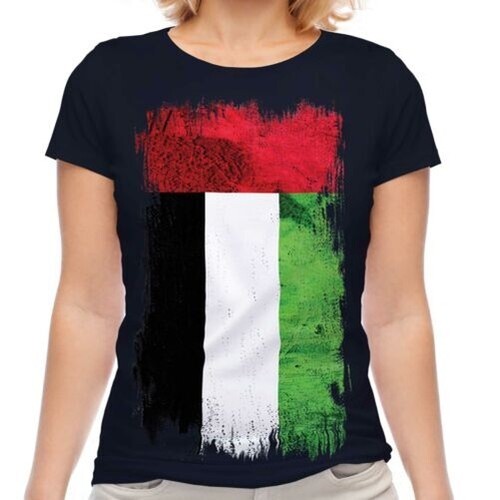 UNITED ARAB EMIRATES GRUNGE FLAG LADIES T-SHIRT TEE TOP AL-IMARAT AL ...