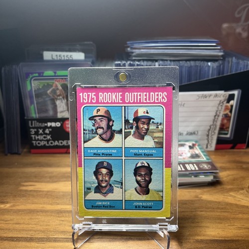 1975 Topps #616 Rookie Outfielders Boston Red Sox' Jim Rice Rookie Card ...