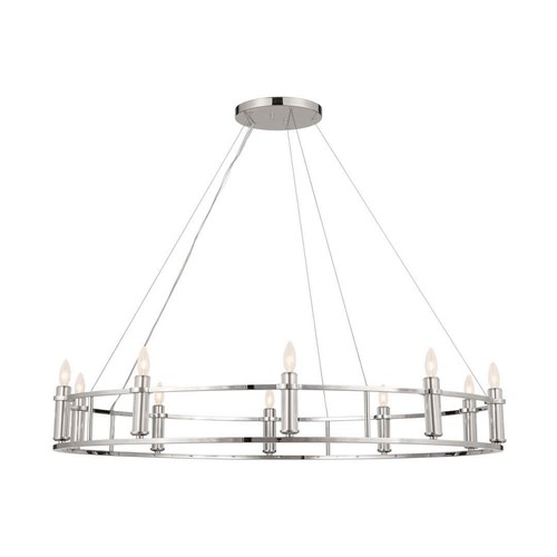 Kichler 52491 Rosalind 10 Light 50"W Crystal Candle Style - Nickel ...