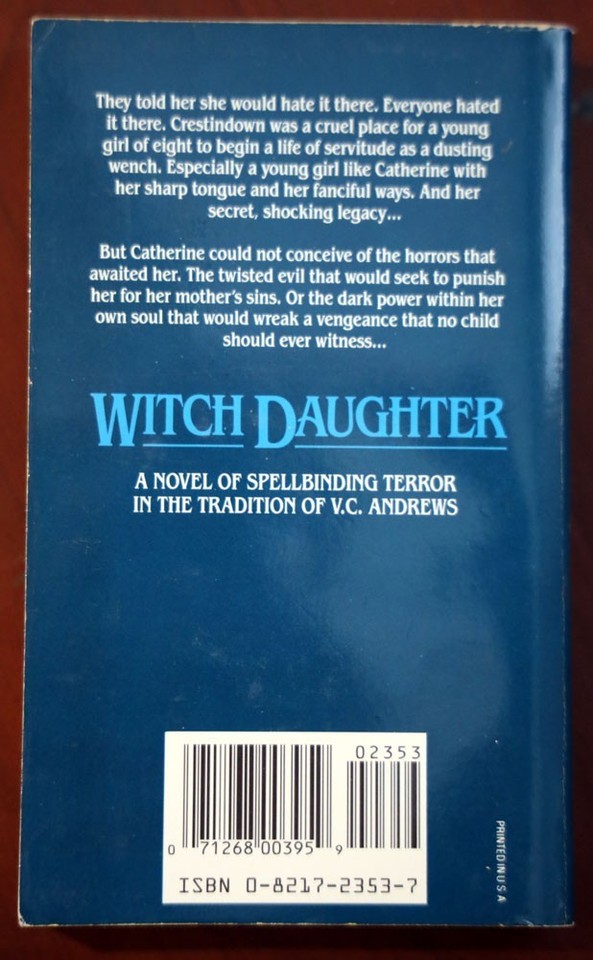 WITCH DAUGHTER Elizabeth Lloyd 1988 Vintage Zebra Horror Paperback 1st ...