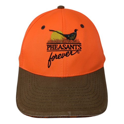 Pheasants Forever Strapback Hat Orange One Size Colorblock Embroidered ...