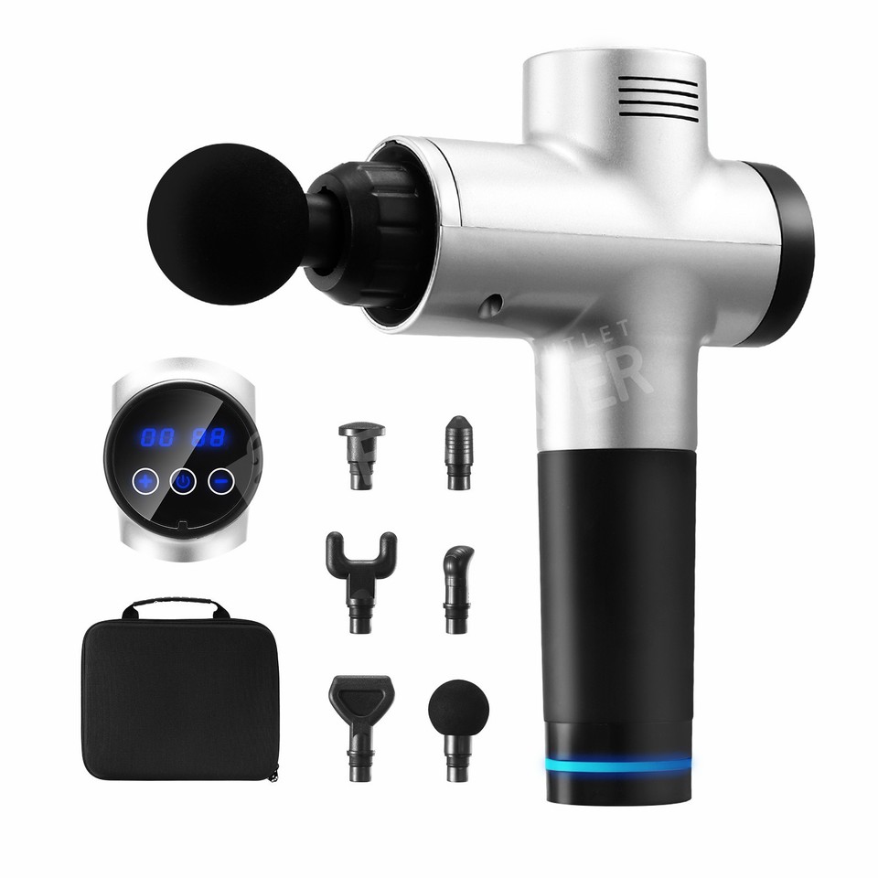 LED Massage Gun Electric Handheld Muscle Back Neck Shoulder Leg ...