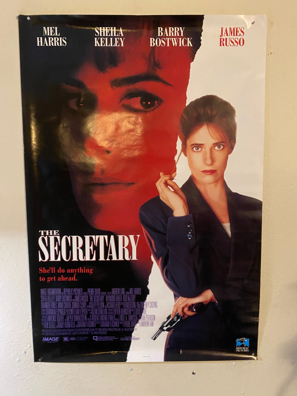 Poster: Secretary (1995): ORIGINAL movie VHS DVD promo TV Mel Harris ...