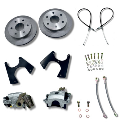 1963-1987 Chevy C10 Rear Disc Brake Conversion Kit Silver E-Brake ...