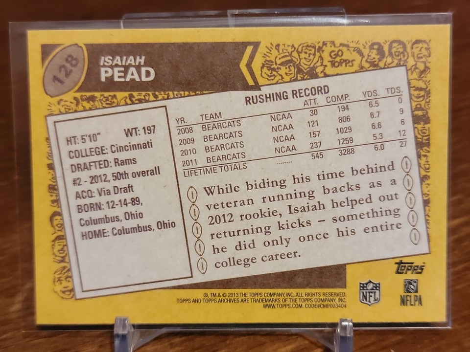 2013 Topps Archives Isaiah Pead #128 | eBay