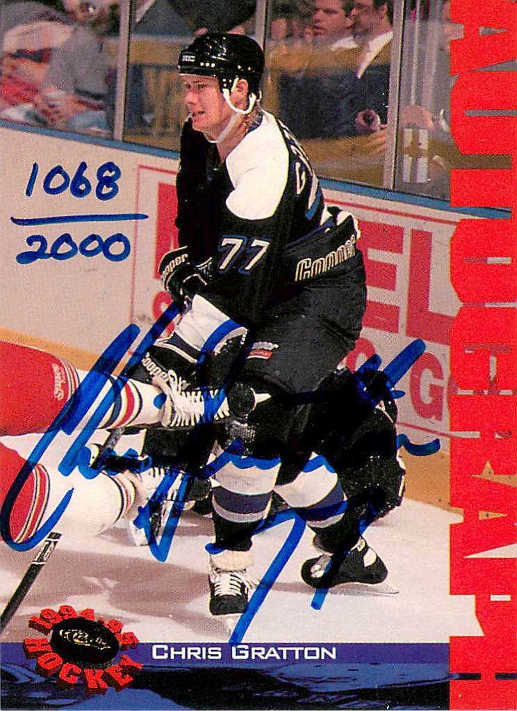 CHRIS GRATTON 1994-95 Classic ROOKIE AUTO RC /2000 Flyers | eBay