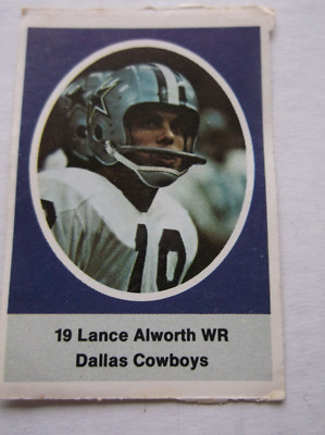 1972 Sunoco Football Stamp NFL Dallas Cowboys LANCE ALWORTH | eBay