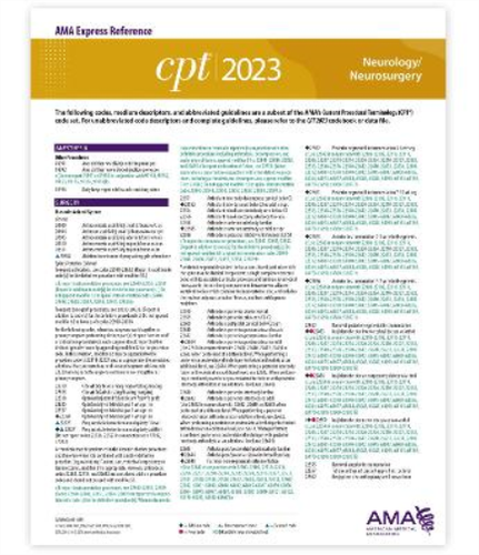 CPT 2023 Express Reference Coding Card: Neurology/Neurosur (Mixed Media ...