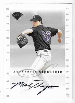 1996 Leaf Signature Extended Autographs #201 Mark Thompson Colorado ...