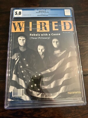 Wired 1.2 May/June 1993. Cypherpunk Rebels with a Cause cover CGC 5.0 ...