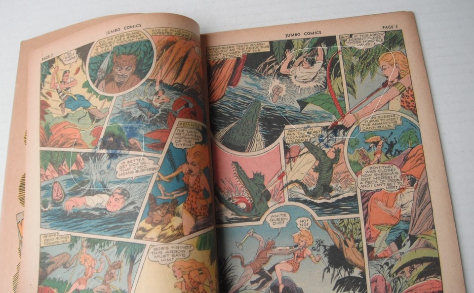 Jumbo Comics # 38 ..close VF structure, but VG-F.....1942 comic-good ...