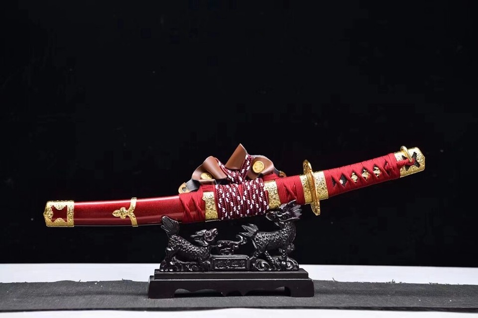 Small Tachi Japanese Tanto Samurai Sword Short Katana High Manganese ...