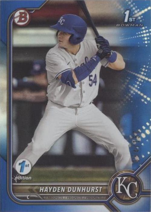 2022 Bowman Draft 1st Edition - Hayden Dunhurst #BD-44 Blue Foil /150 ...