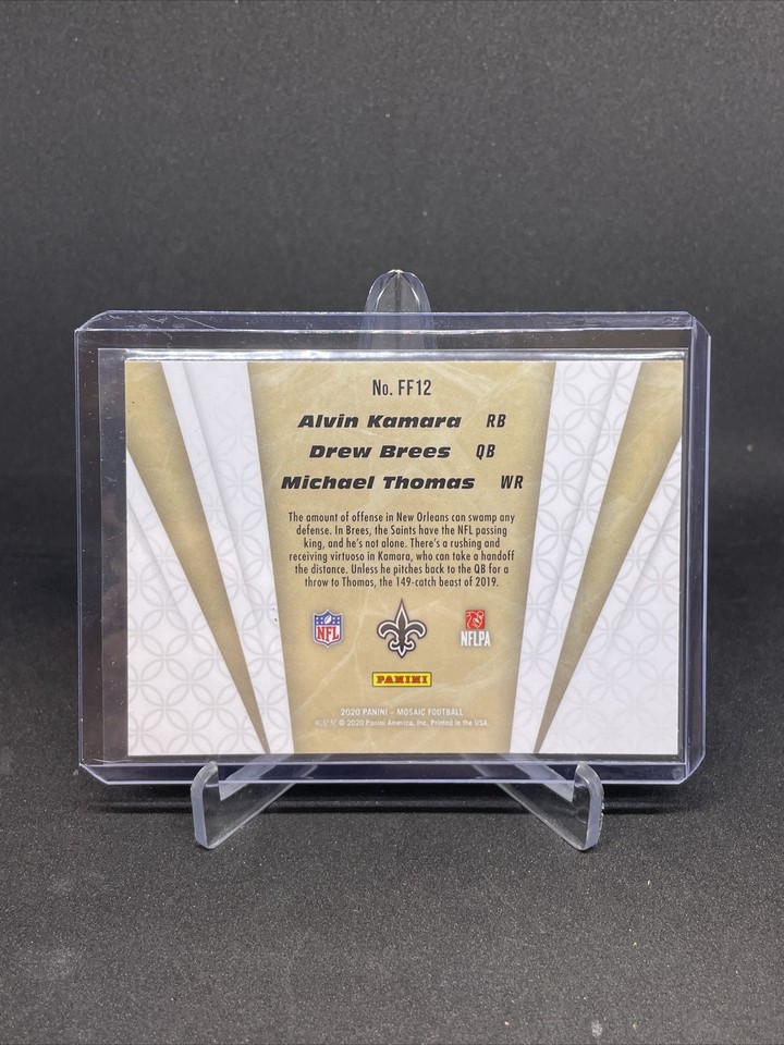 2020 Panini Mosaic Flea Flicker #FF12 Drew Brees, Michael Thomas, Alvin ...