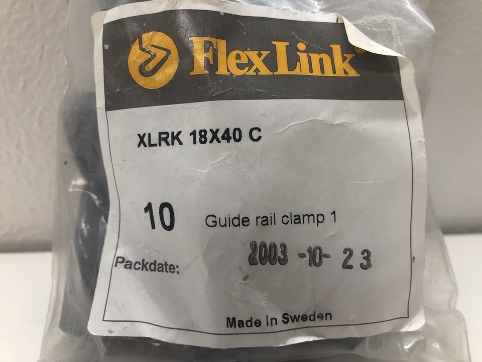 Flexlink XLRK 18x40 C Conveyor Guide Rail Clamp (Qty 10) Fast Shipping ...