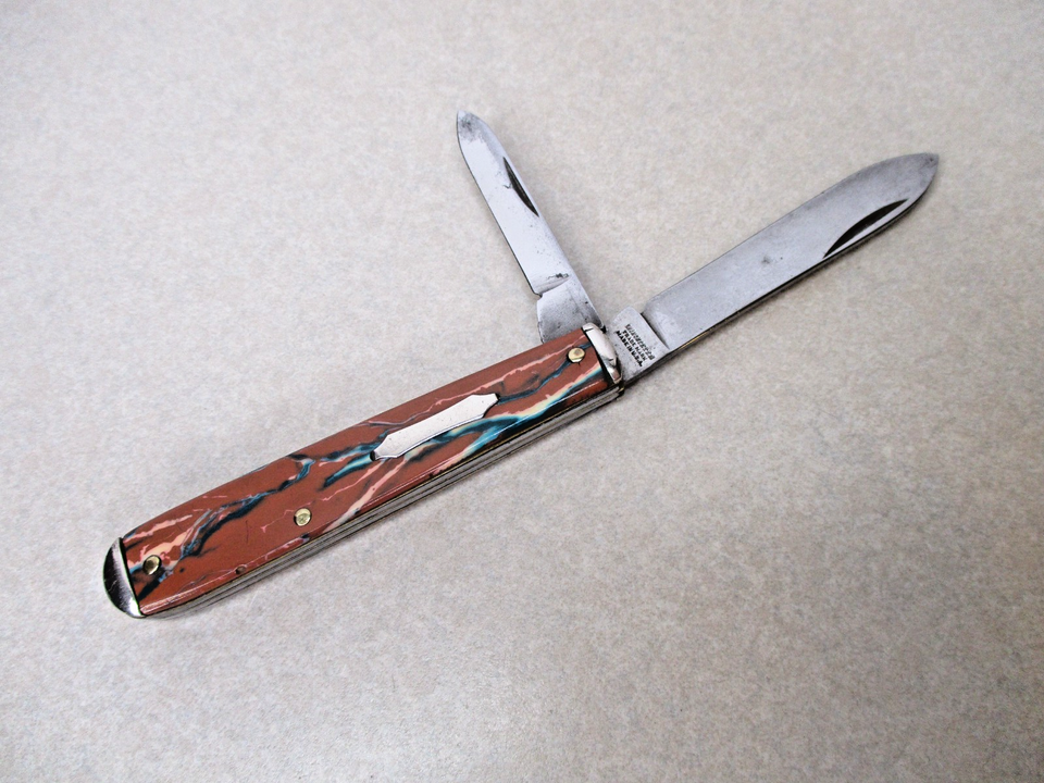 VINTAGE WINCHESTER USA MODEL (#?) Multicolor SWIRL CELLULOID Scales ...