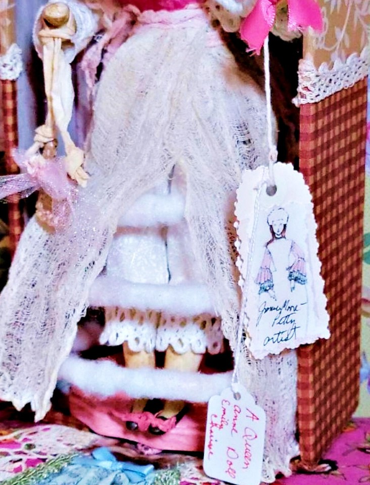 Queen Anne Doll 12” OOAK Reproduction Paper Mache Doll By Cheeky Rose ...