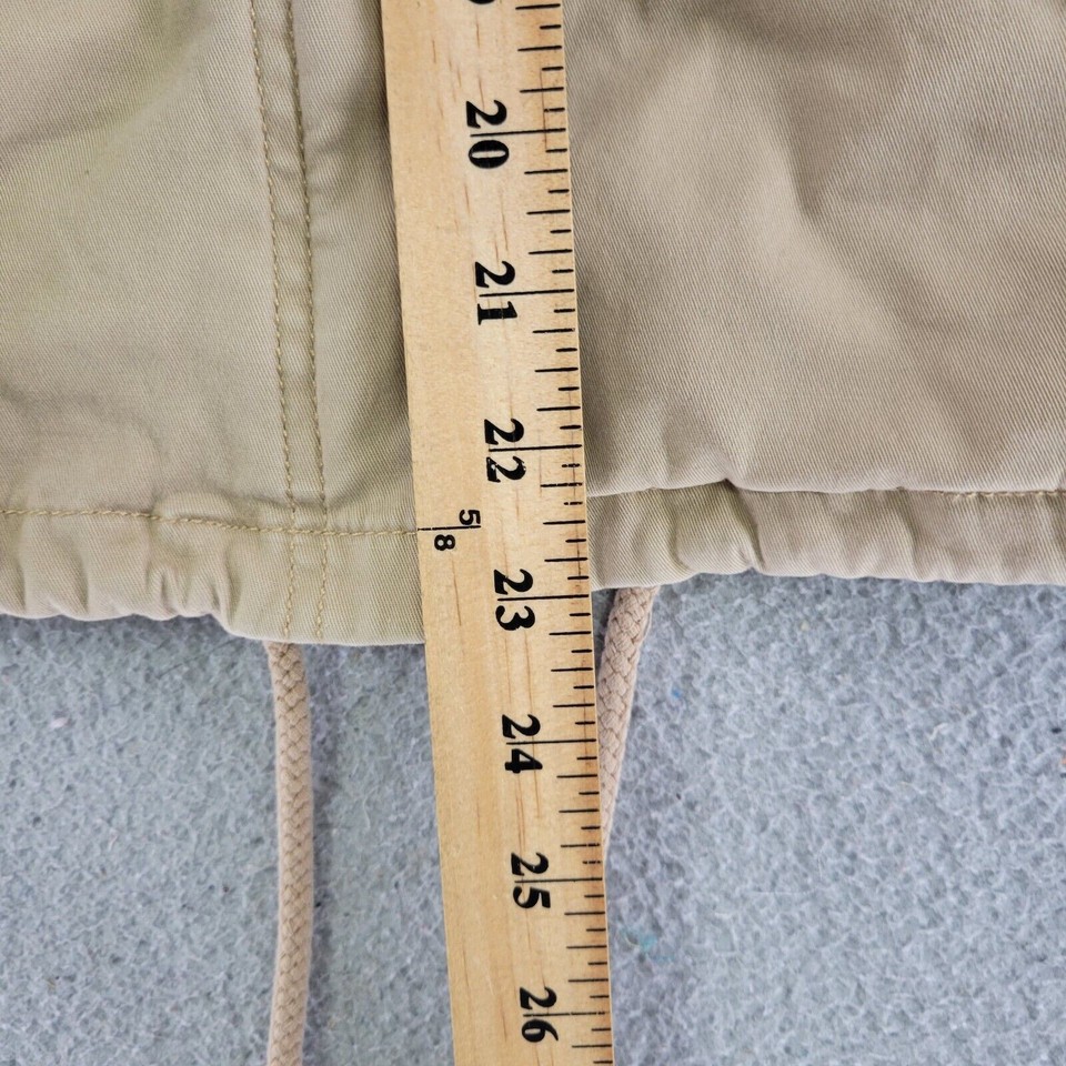 Izod Jacket Women's Size S Small Beige Full Zip Mock Neck 3/4 Sleeve ...