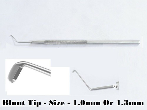 SS Phaco Chopper Forceps 1.3mm Tip Blunt Tip Knurled Ophthalmic ...