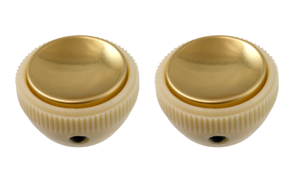 Hofner Teacup Tea Cup Knobs for Bass Guitar Cream and Gold Set of 2 for ...