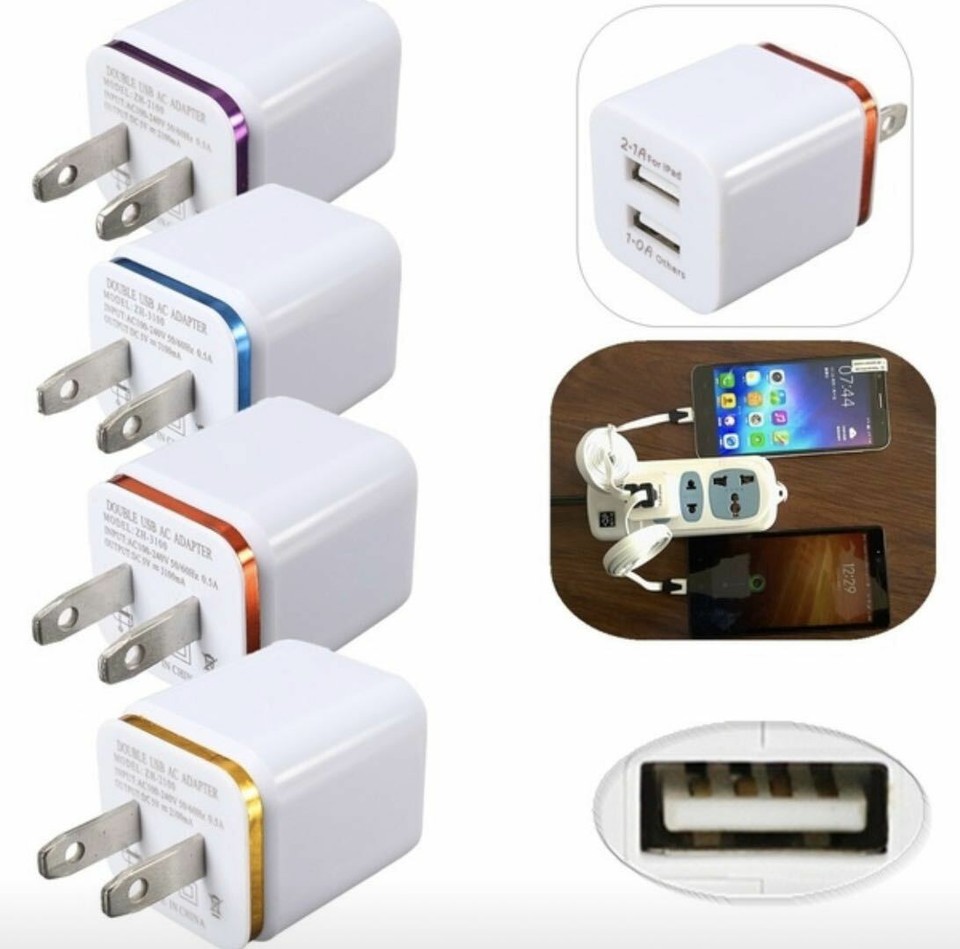 Lot Dual Wall Charger Charging Plug Adapter For Samsung and Universal ...
