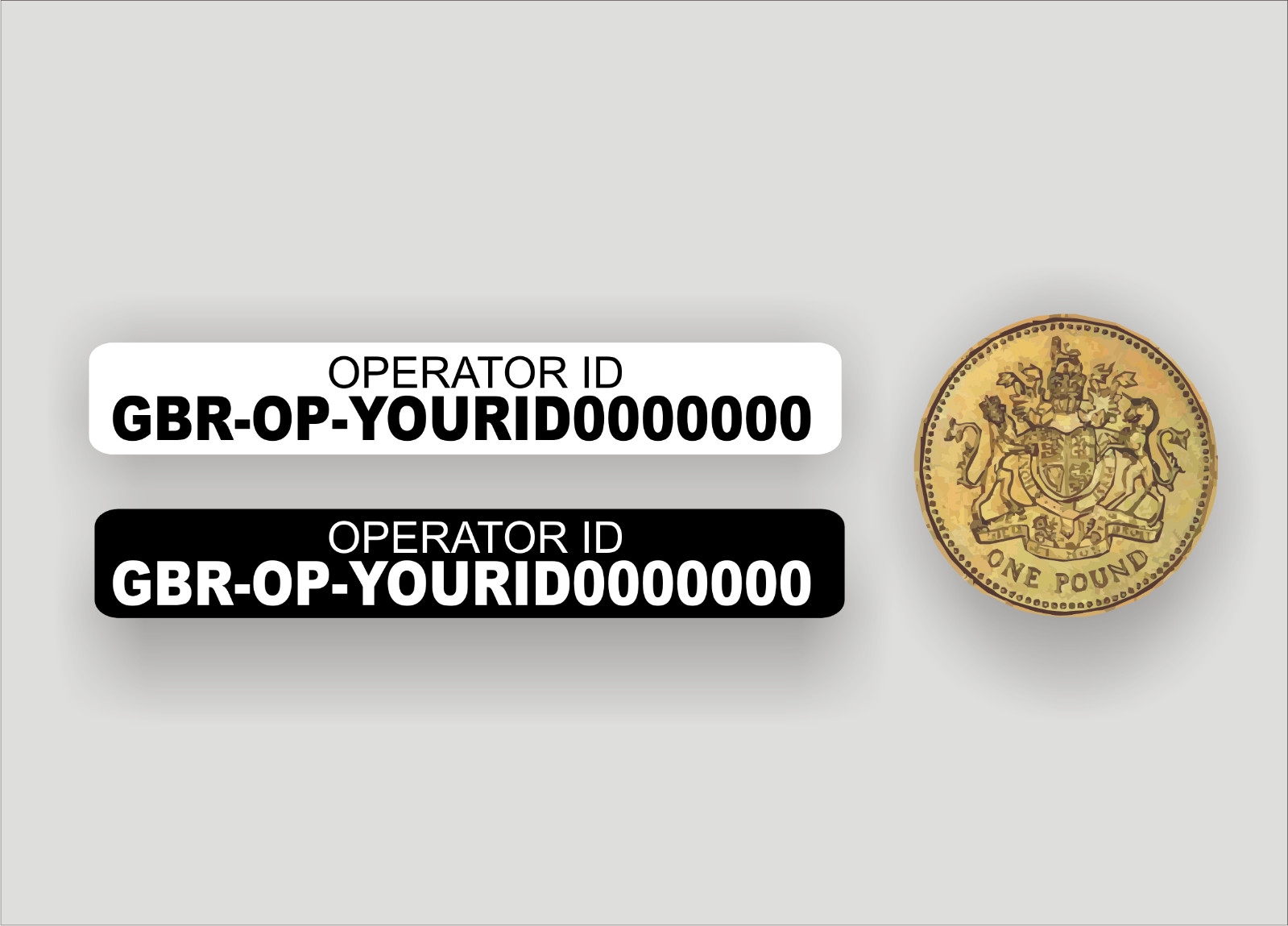 10x Operator ID stickers – drone, CAA Regulatory Labels, High Quality ...
