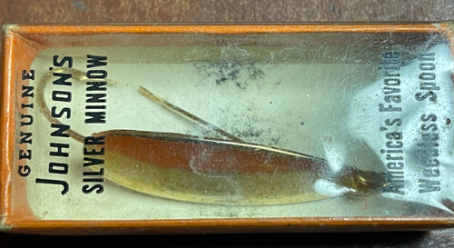 Vintage JOHNSON's Spoon Silver Minnow Lure #10305 in Orig Box NICE ...