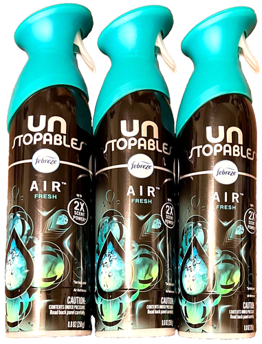 3 Pack Febreze Unstopables Air Freshener Spray - Fresh Scent - 8.8 OZ ...