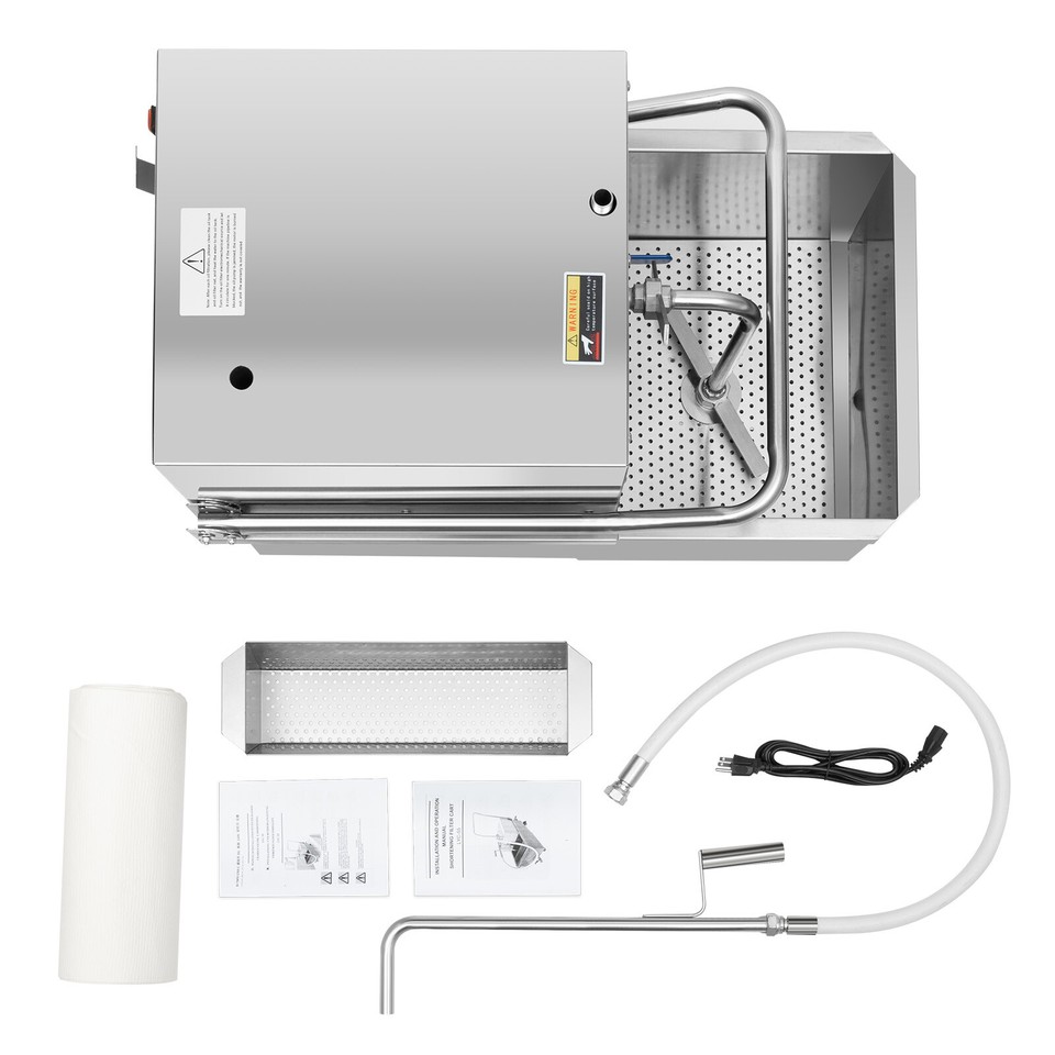 Commercial Fryer Oil Filter Cart Machine Kitchen Oil Filter System | eBay