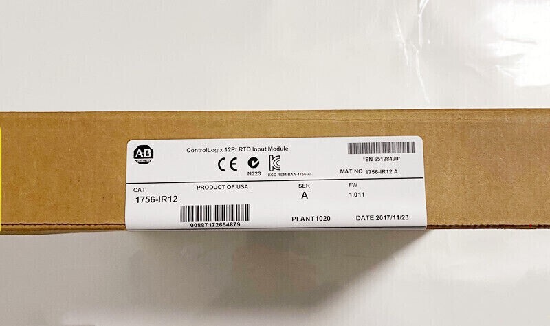 New Factory Sealed AB 1756-IR12 /A ControlLogix Non-Isolated RTD Input ...