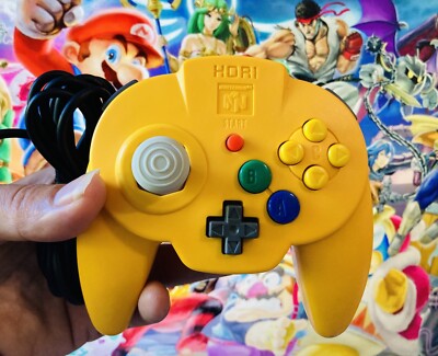 *OFFICIAL* Yellow Hori Mini Pad Wired Controller Nintendo 64 N64 *FAST ...