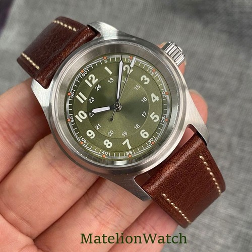 36mm Tandorio Diver Men's Automatic Watch 20ATM NH35 Green Dial ...